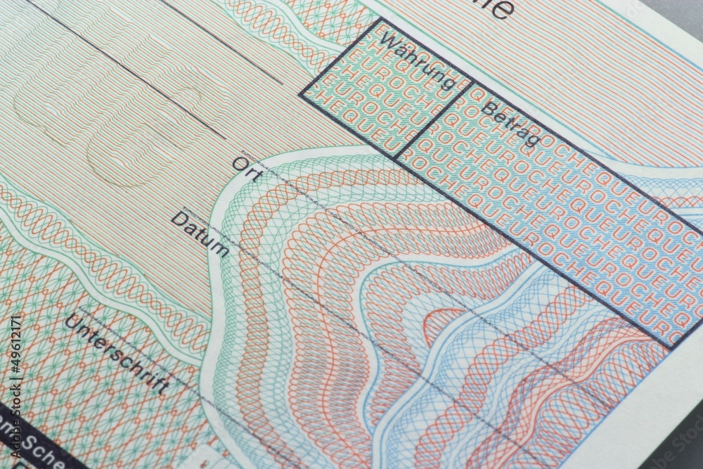 Euroscheck Stock-Foto | Adobe Stock