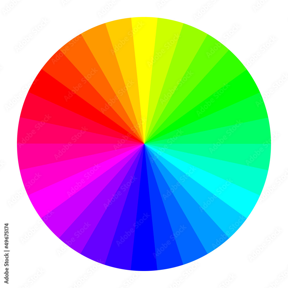 Circle of RGB Colors, color wheel with separate colors Stock Vector ...
