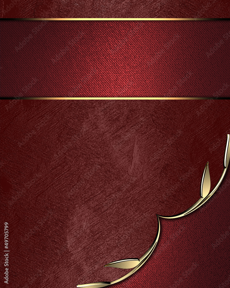 Red background with red angle and gold trim. red nameplate Stock ...