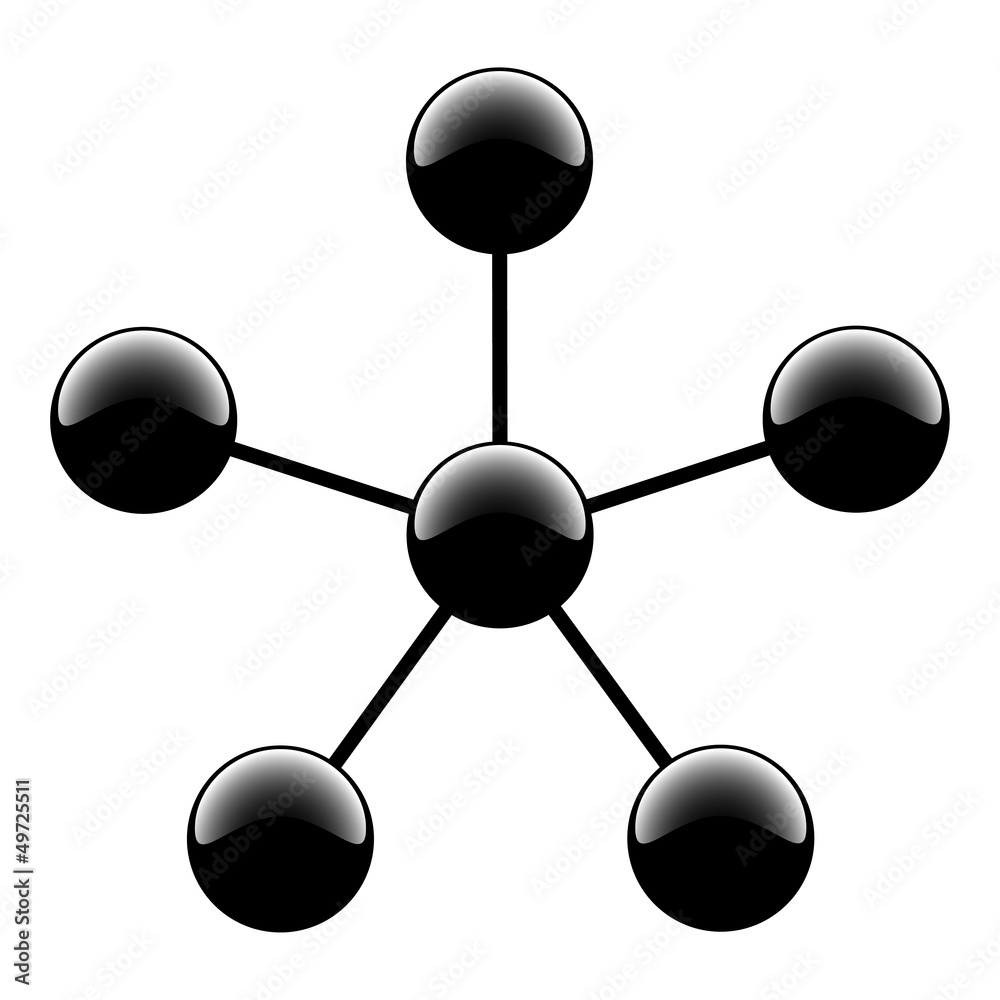 Star Network Topology isolated on white background Stock Vector | Adobe ...
