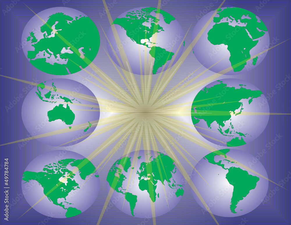 Mappamondo Stock Vector | Adobe Stock