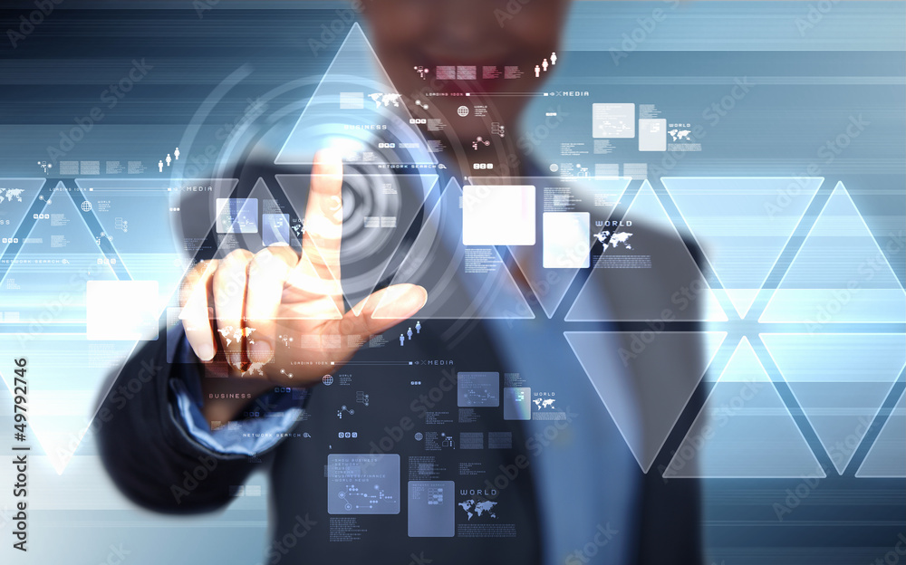 Imafe of finger touch Stock-Foto | Adobe Stock