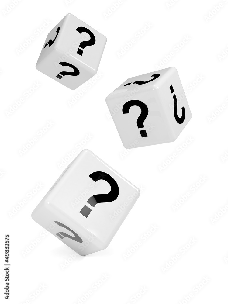 3 white dice with question mark symbols Stock Illustration | Adobe Stock 3 white dice with question mark symbols Stock Illustration | Adobe Stock