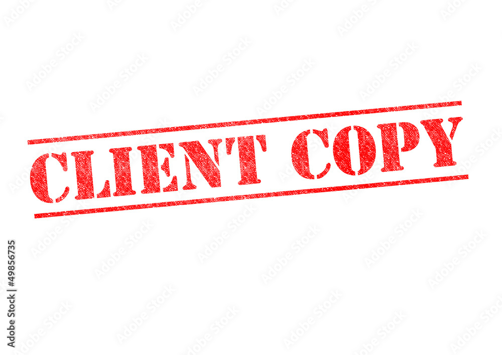 CLIENT COPY Stamp Stock Illustration | Adobe Stock