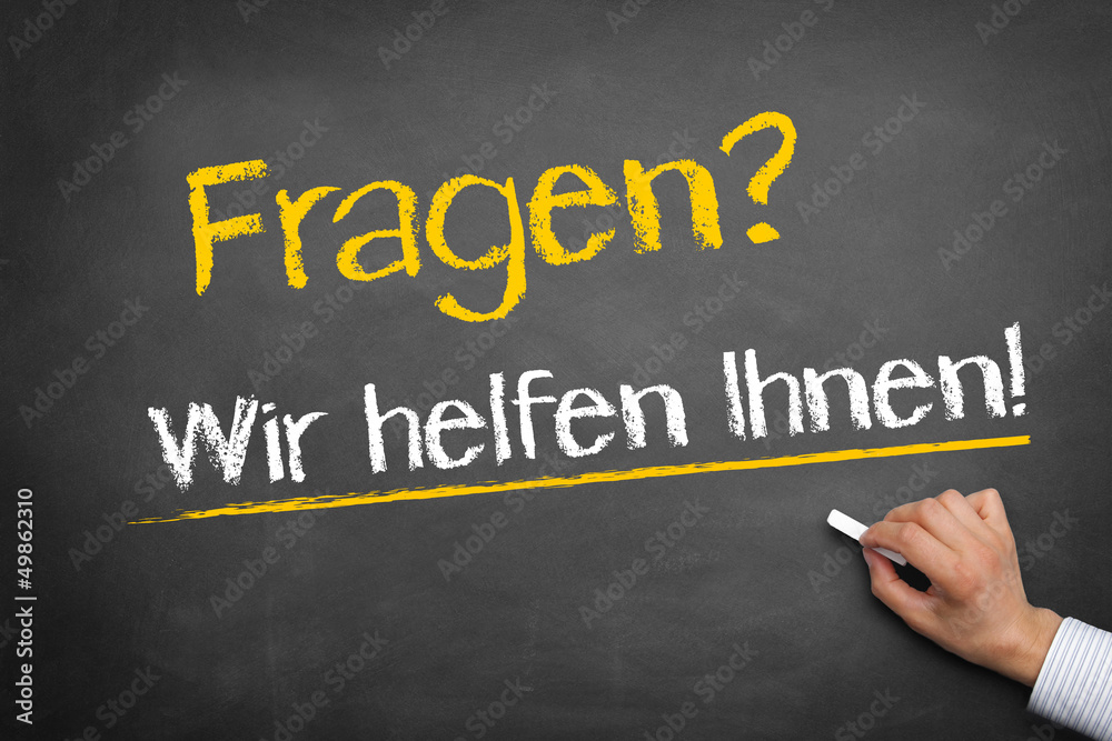 Fragen? Wir helfen Ihnen! Stock-Foto | Adobe Stock
