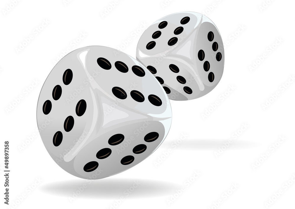 Dés double six Stock Vector | Adobe Stock