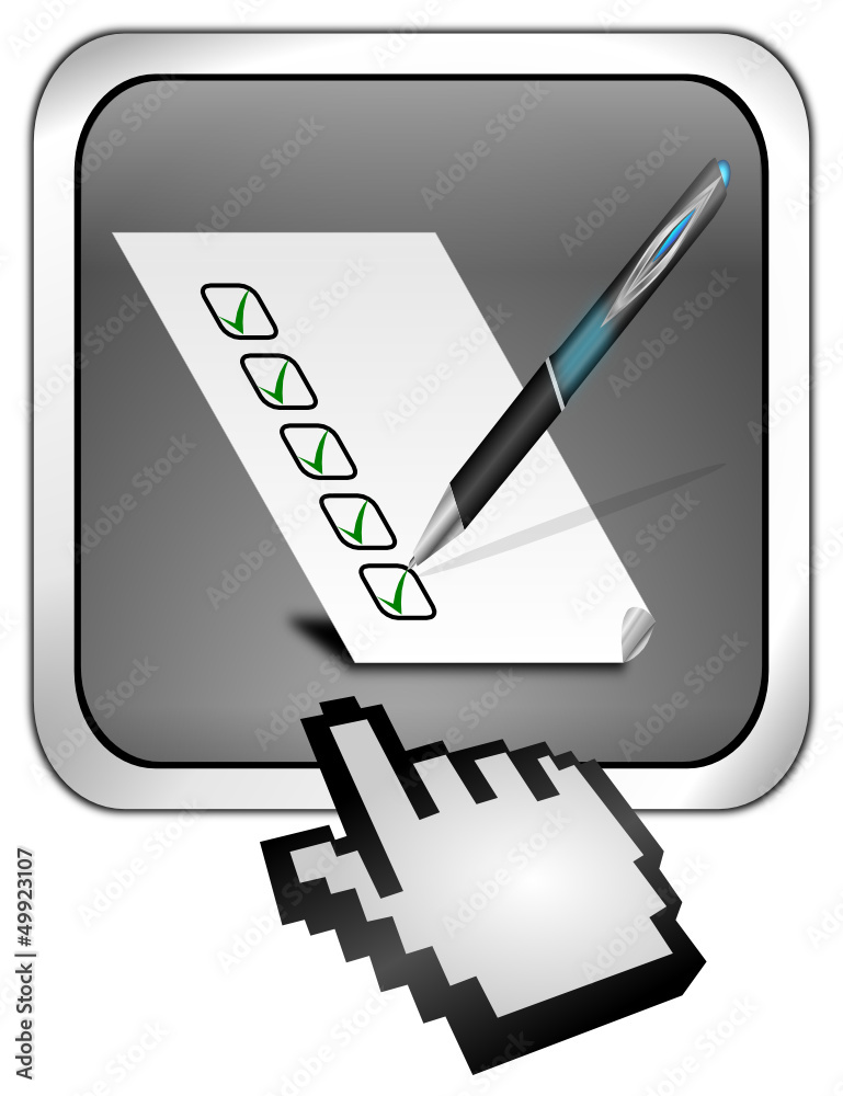 Button mit Checkliste mit Cursor Stock Vector | Adobe Stock