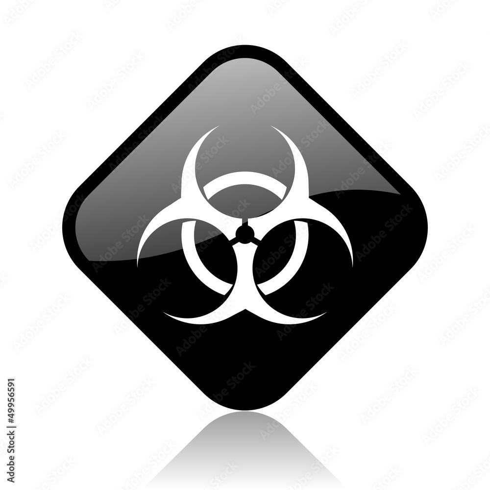 virus black square glossy internet icon ilustração do Stock | Adobe Stock