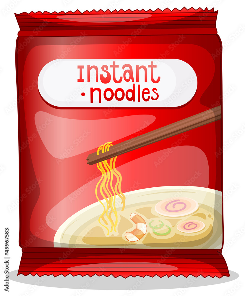 A pack of an instant noodles Stock Vector | Adobe Stock
