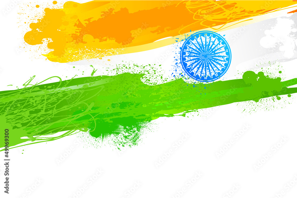 Grungy Indian Wallpaper with flag Stock Vector | Adobe Stock