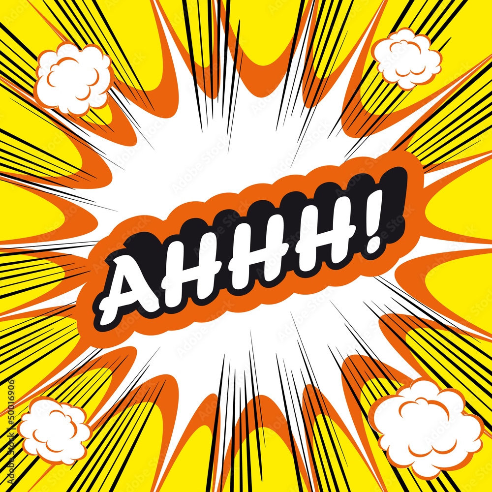 Pop Art explosion Background ahhh! Stock Illustration | Adobe Stock