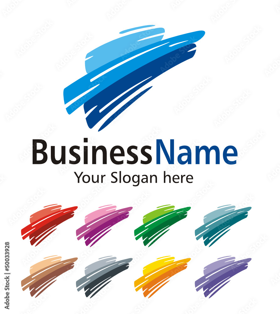 Logo Brushlines Stock Vector | Adobe Stock