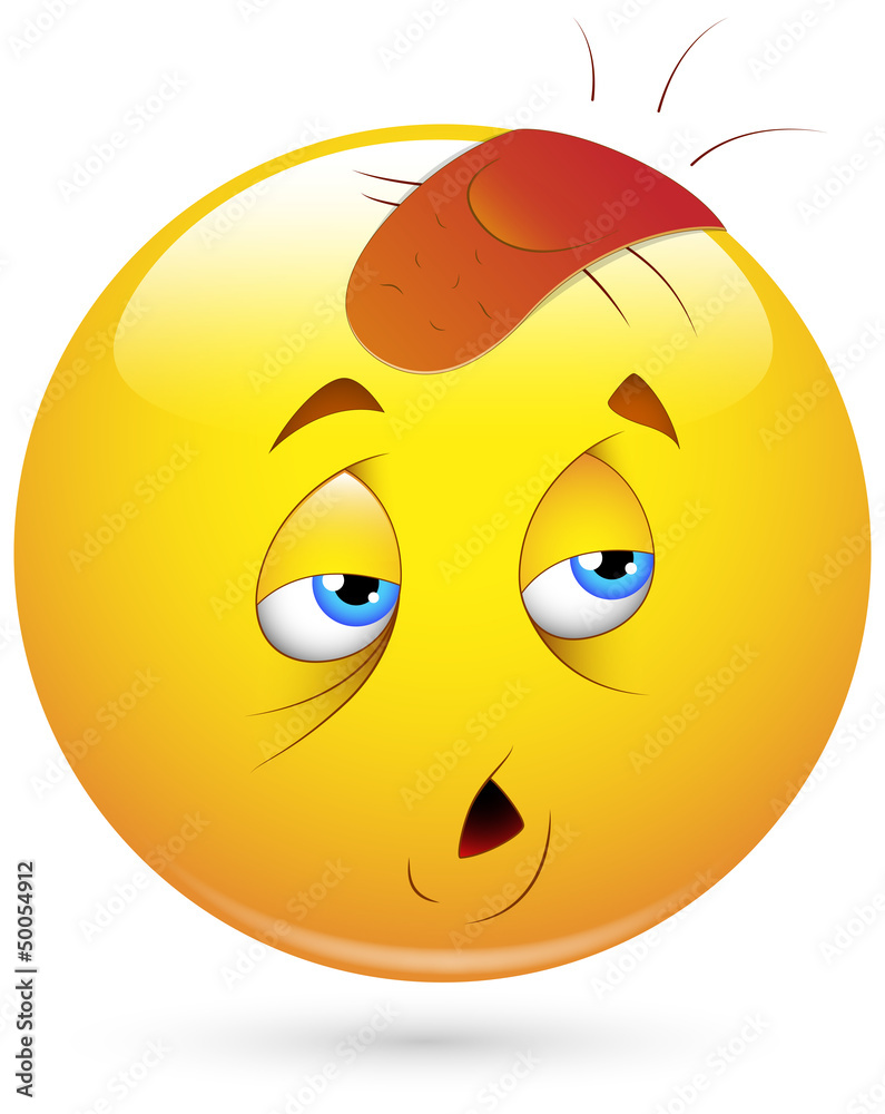 Smiley Vector Illustration - Injured Face เวกเตอร์สต็อก | Adobe Stock