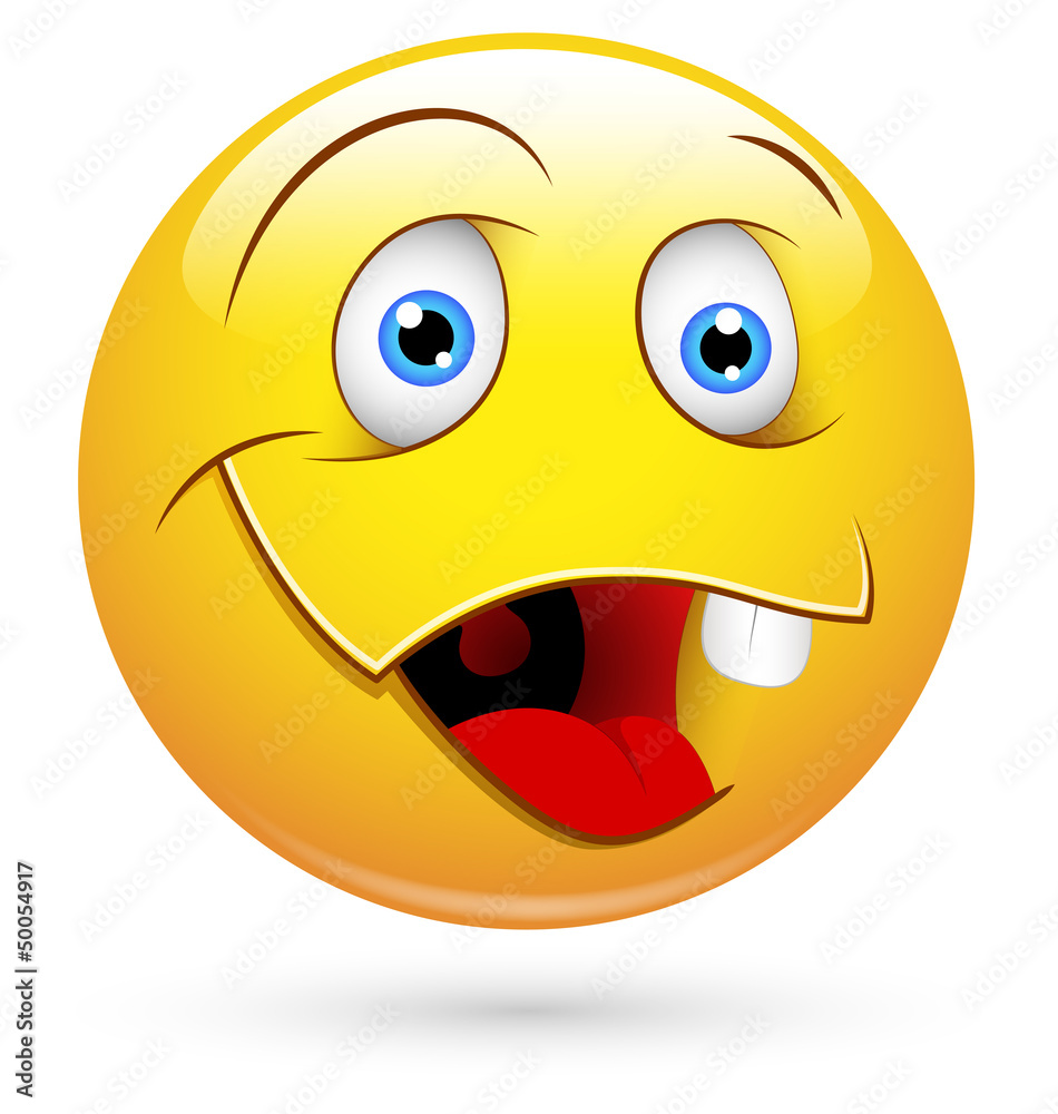 Smiley Vector Illustration - Dumb Face Stock Vector | Adobe Stock