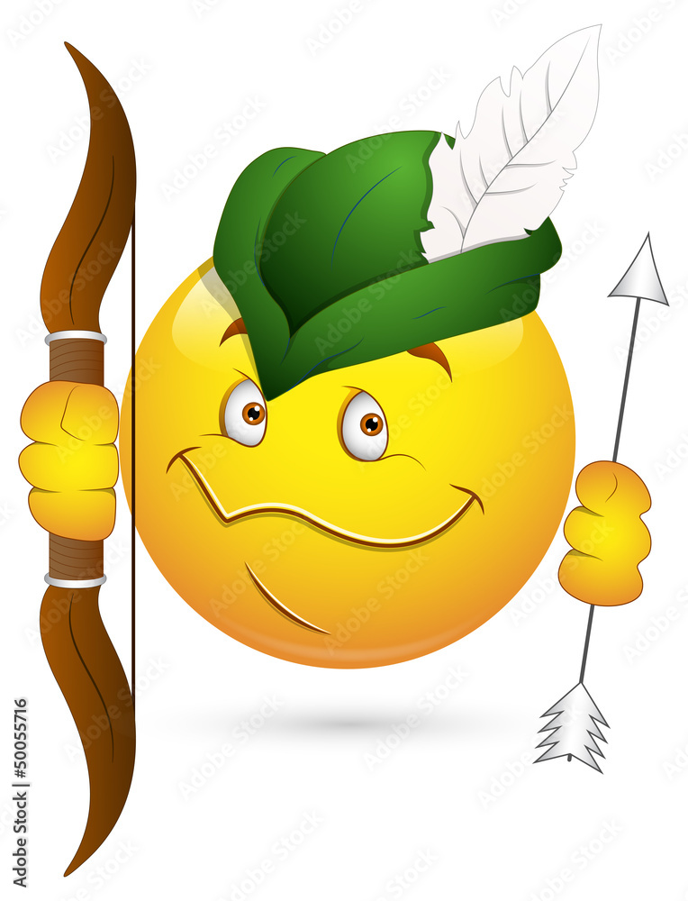 Smiley Vector Illustration - Robin Hood Face Stock Vector | Adobe Stock
