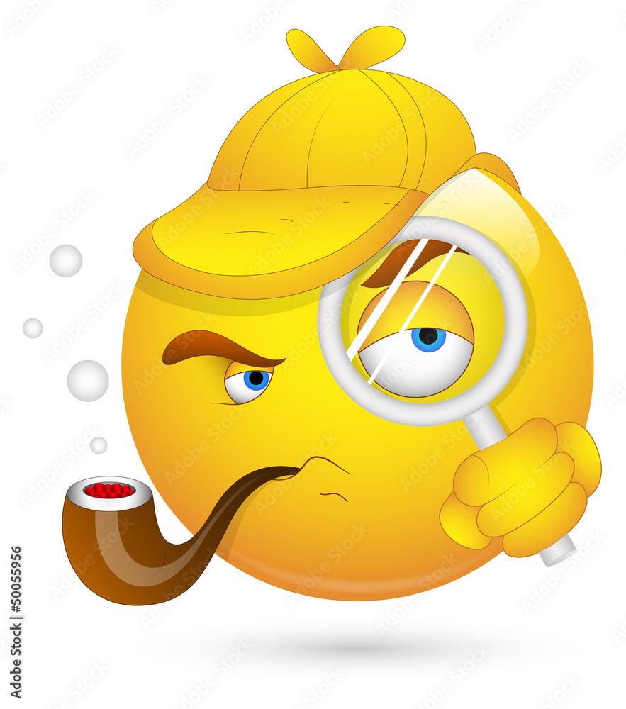 Smiley Vector Illustration - Spy Stock-Vektorgrafik | Adobe Stock