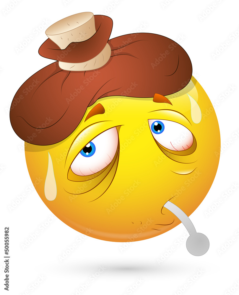 Smiley Vector Illustration - Sick Smiley Stock Vector | Adobe Stock