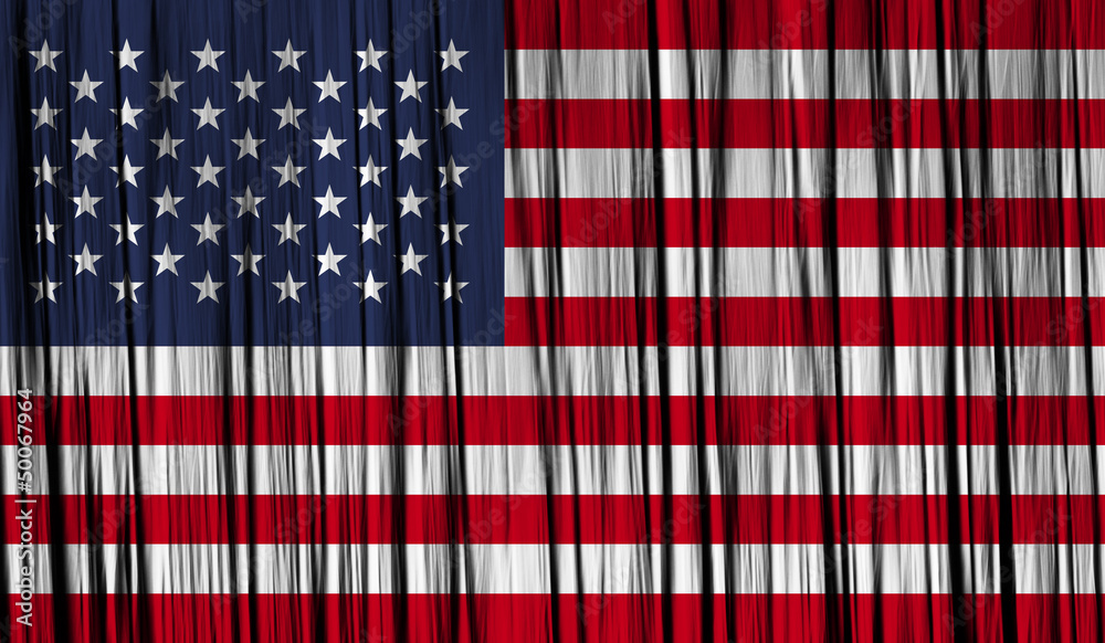USA American Flag with a folded fabric texture Stock Illustration ...