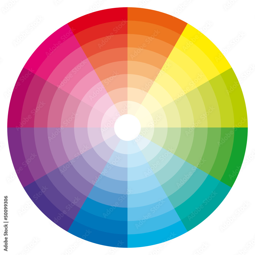Color wheel illustration. Stock Vector | Adobe Stock