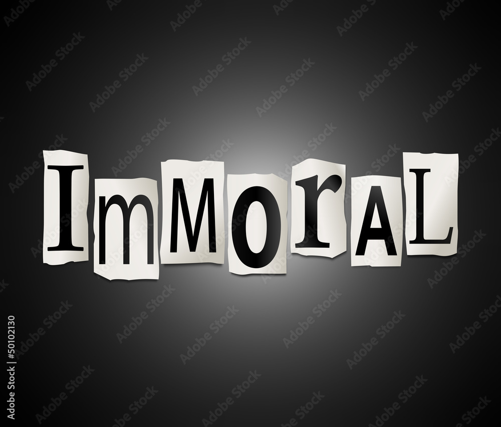 Immoral concept. Stock Illustration | Adobe Stock