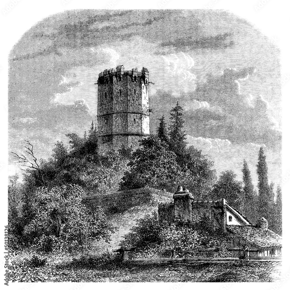 Medieval Tower Stock Illustration | Adobe Stock