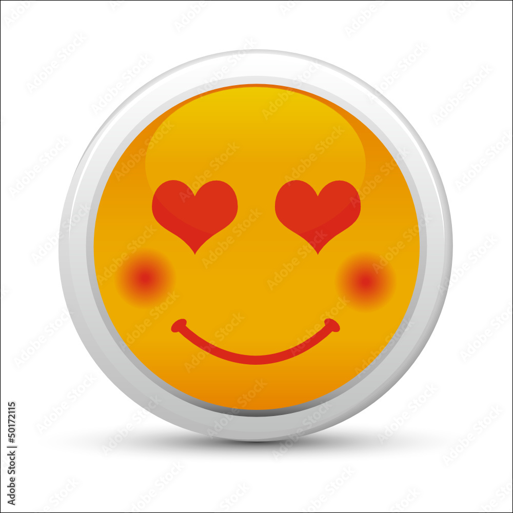 Picto Emoticône Amour Stock Vector | Adobe Stock