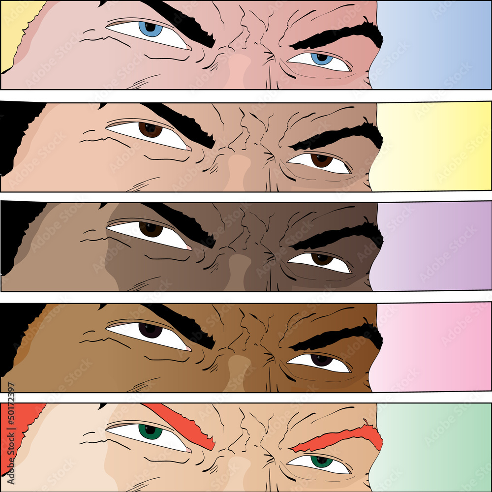 Hand drawn vector comic book eyes collection Stock Vector | Adobe Stock