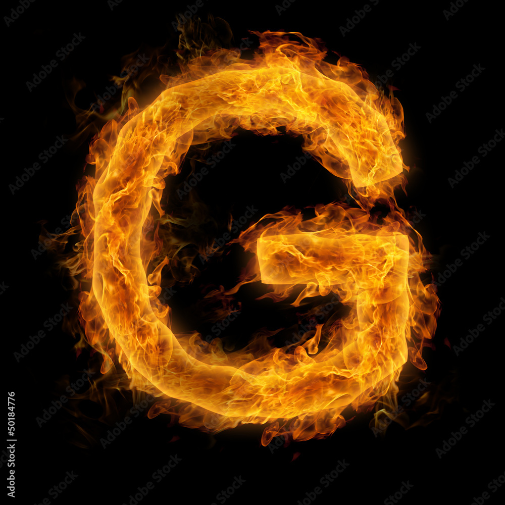 Flaming Letter G Stock Illustration | Adobe Stock