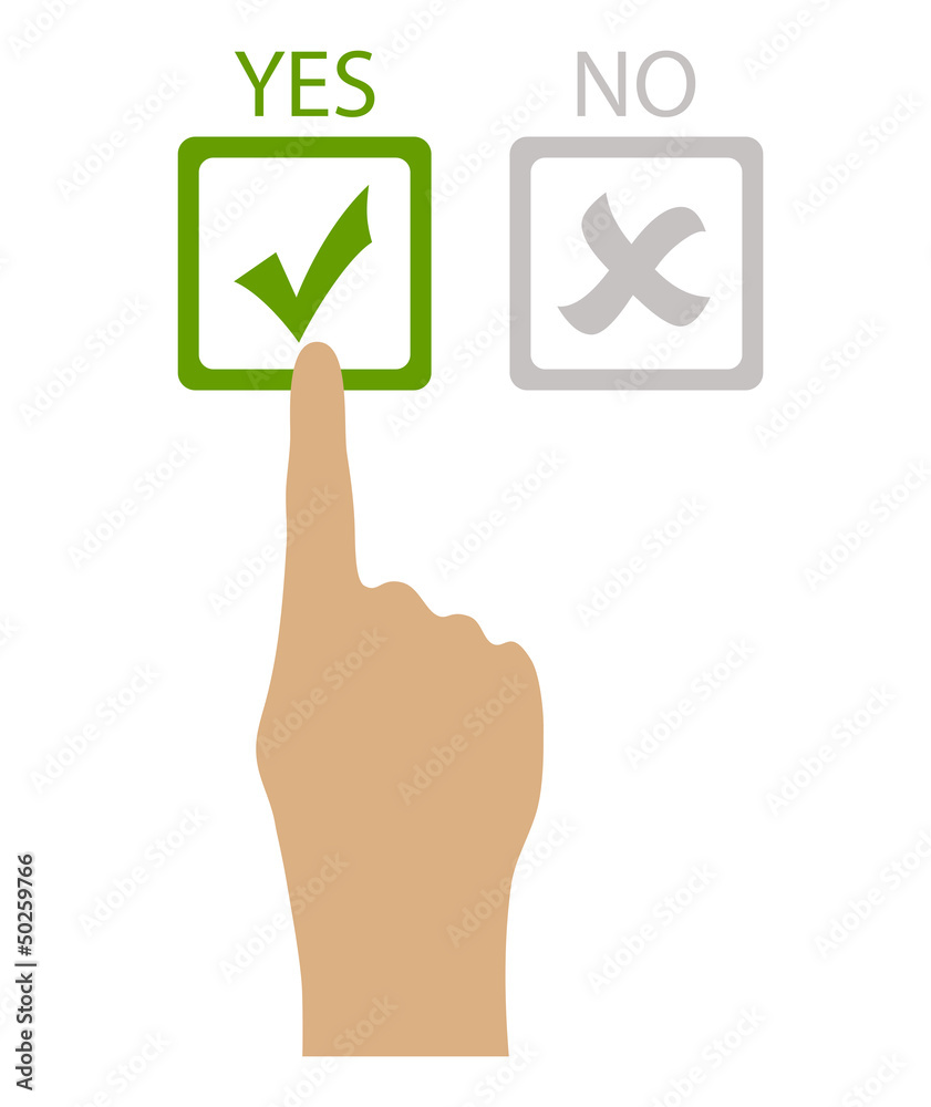 Vector say yes symbol Stock Vector | Adobe Stock
