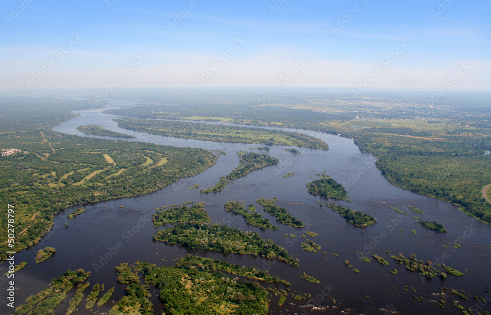 Aerial view of the Zambezi Stock Photo | Adobe Stock