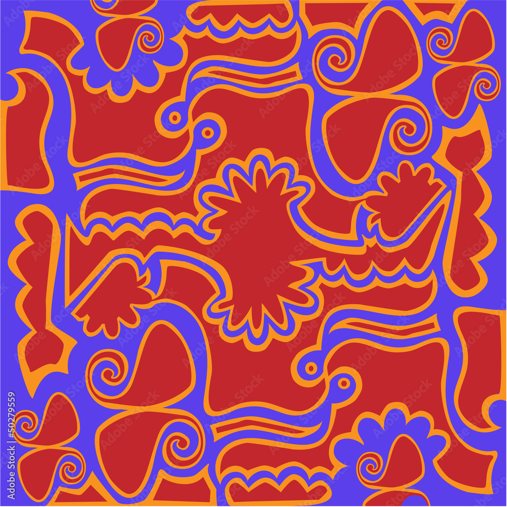 three colors mola pattern Stock Vector | Adobe Stock