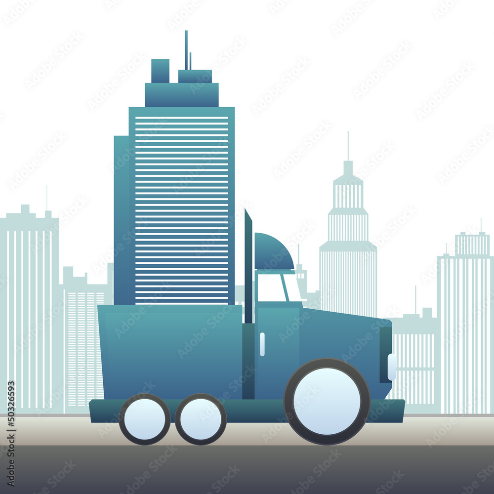 Moving an Office Building Stock Vector | Adobe Stock