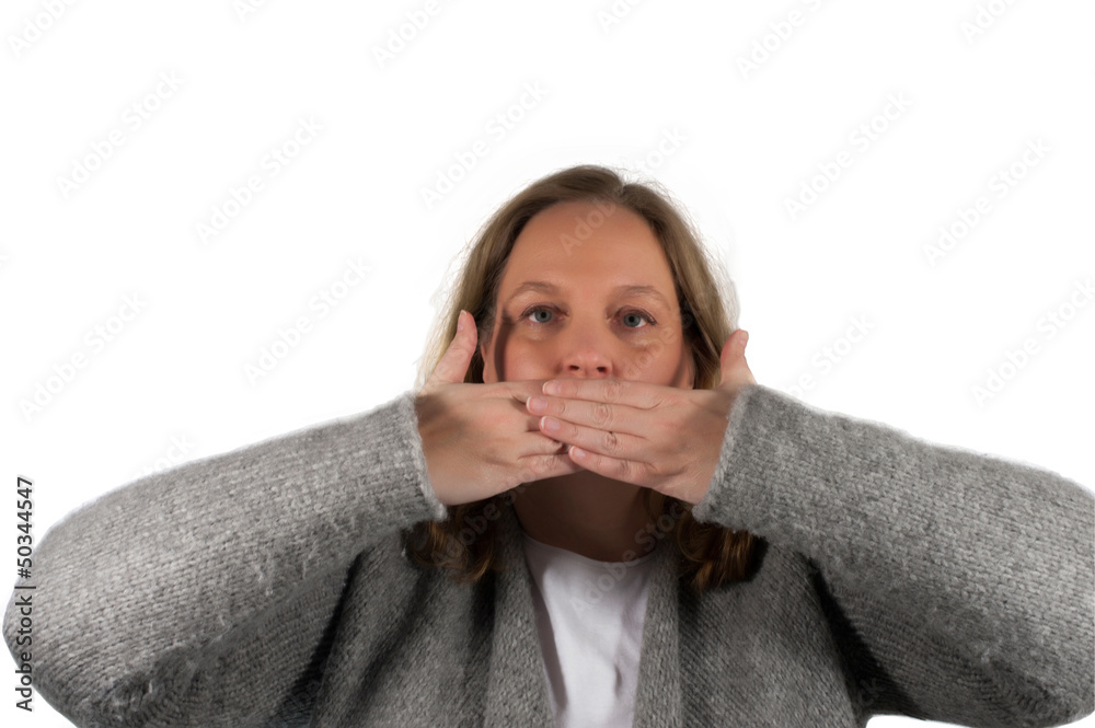 Mund zu halten Stock-Foto | Adobe Stock