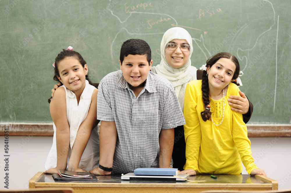 Children at school classroom Stock Photo | Adobe Stock