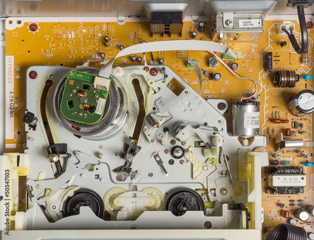 Inside vhs video recorder Stock Photo | Adobe Stock