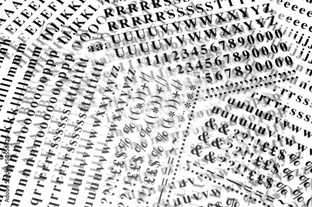 Dry Transfer Lettering Sheets Stock Photo | Adobe Stock