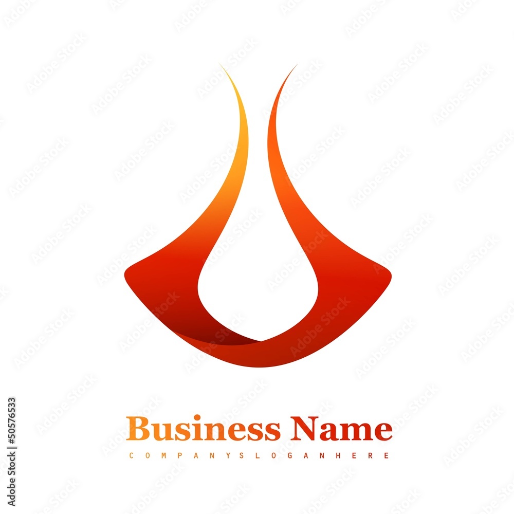 abstract red colorful jyoti business icon stylish element vector Stock ...