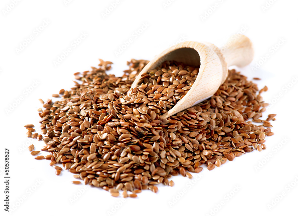 Flax seeds, Linseed, Lin seeds close-up wall mural wallpaper ...