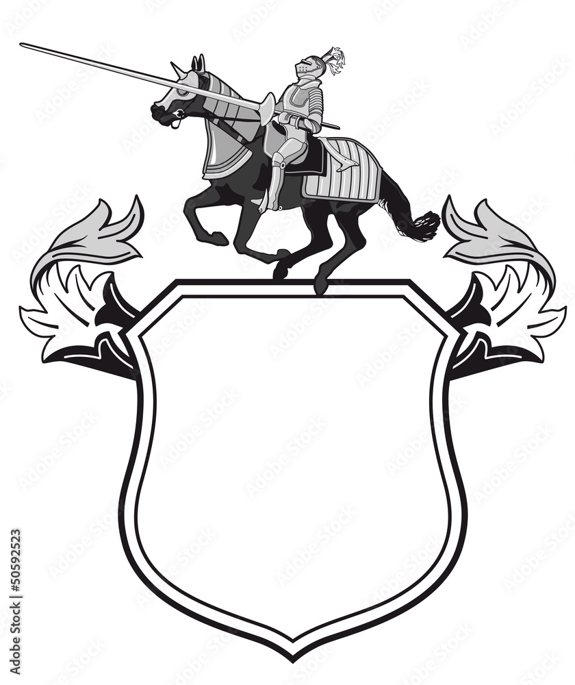 Ritter Tunier Wappen Stock-Vektorgrafik | Adobe Stock