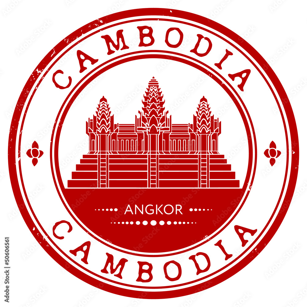 Cambodia stamp Stock Vector | Adobe Stock