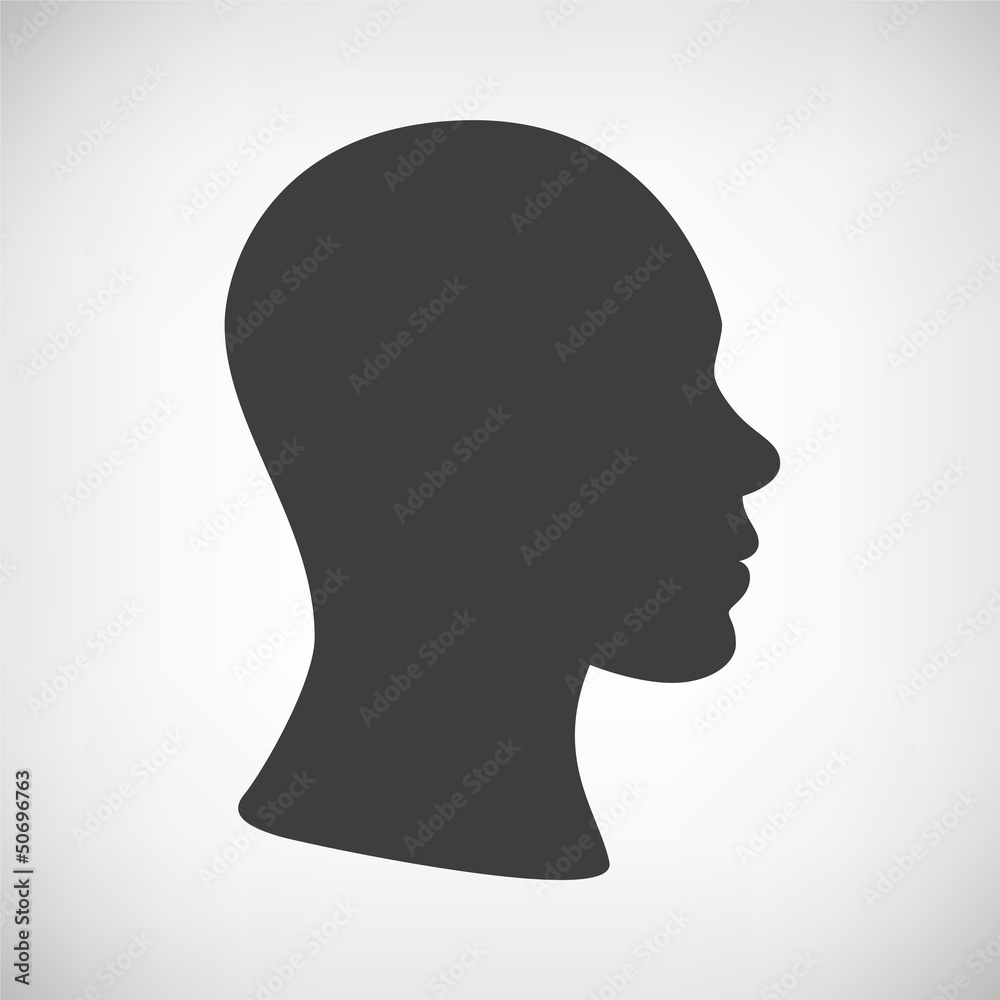 Kopf Seite Silhouette Stock-Vektorgrafik | Adobe Stock