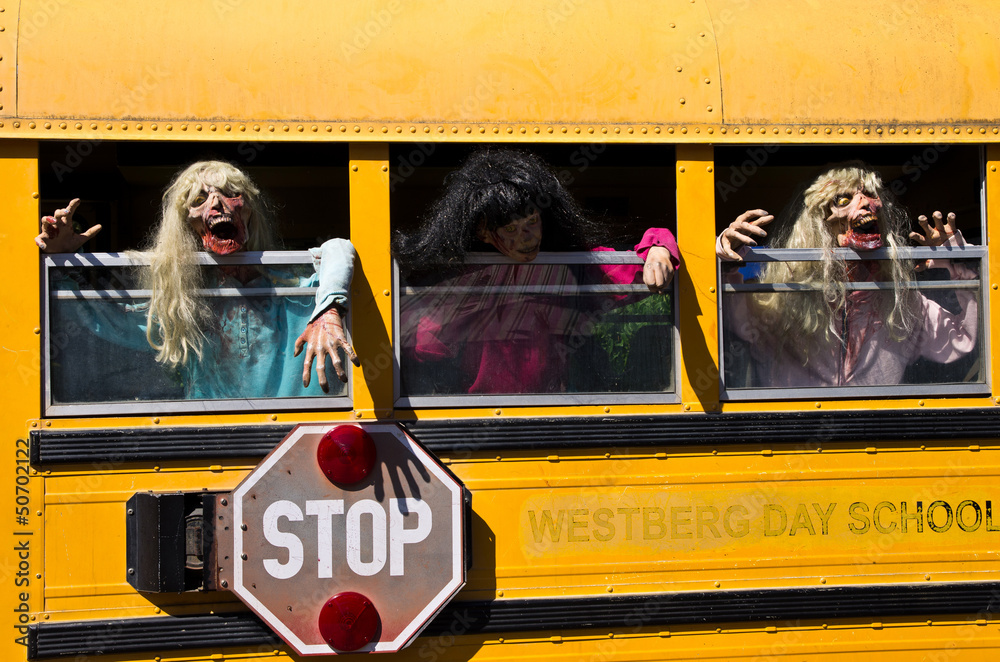 Halloween - School Bus Stock Photo | Adobe Stock