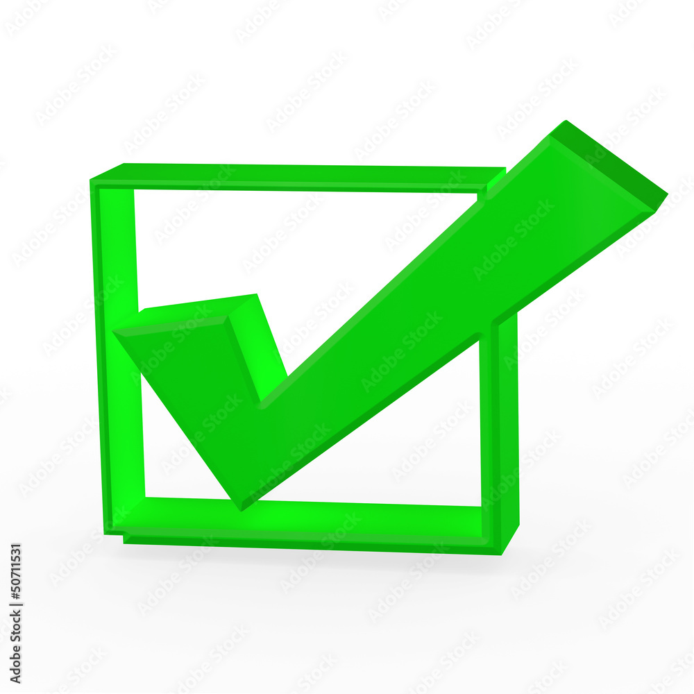 grüner Hacken - check Button Stock-Illustration | Adobe Stock