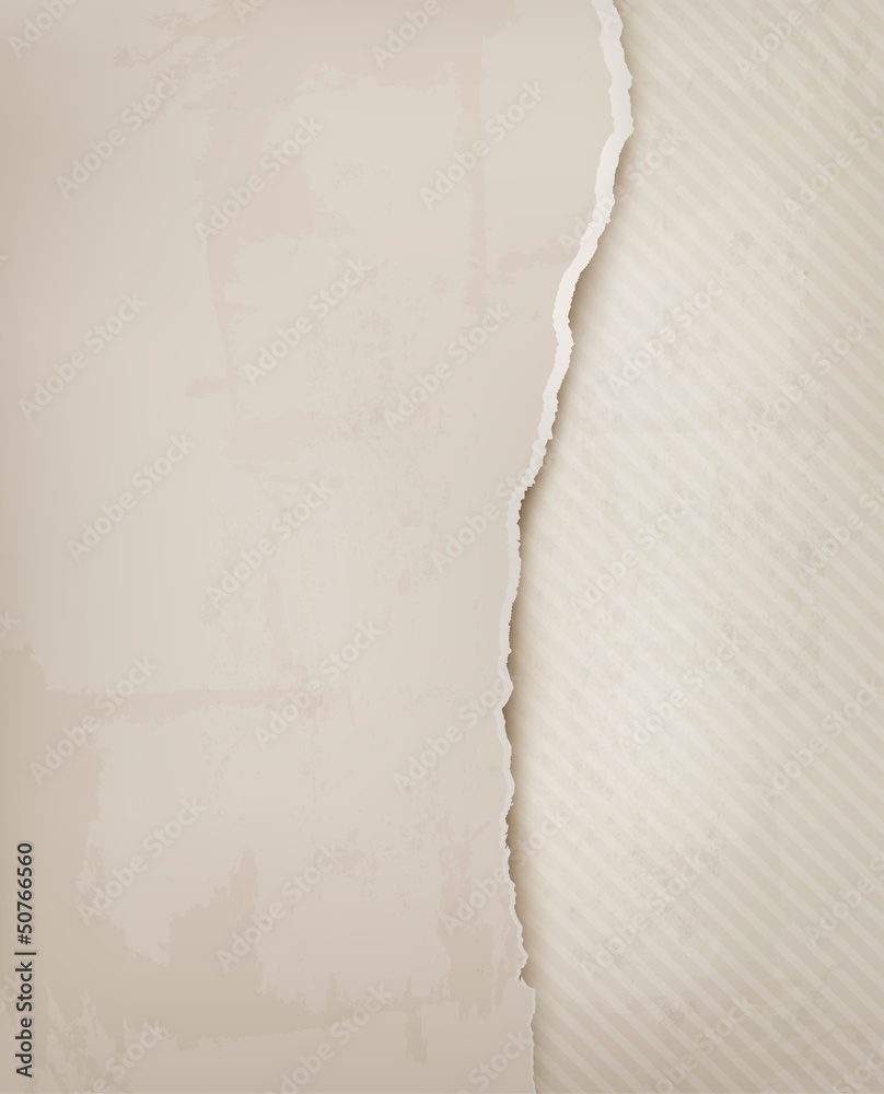 Vintage background with ripped old paper. Vector illustration. Stock ...