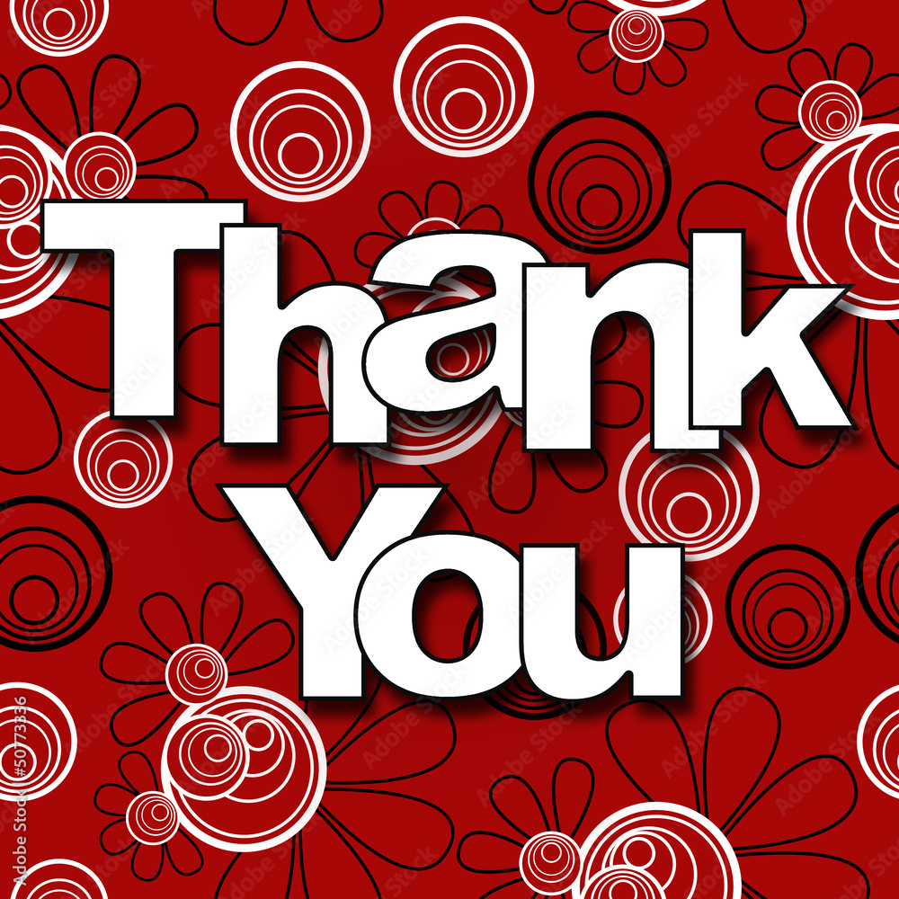Thank You Red Black Stock Illustration | Adobe Stock