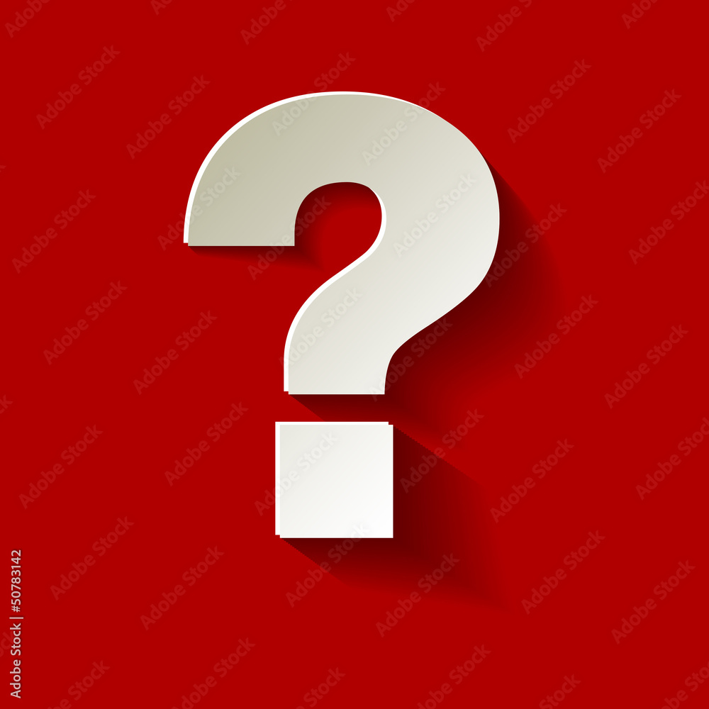 die Fragezeichen Papier Rot Stock Illustration | Adobe Stock