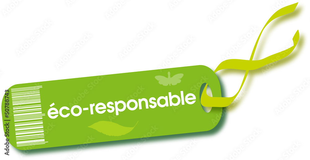 Etiquette Eco responsable Stock Vector | Adobe Stock