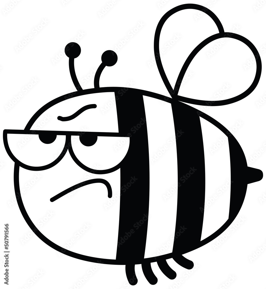 Mad Black And White Clipart