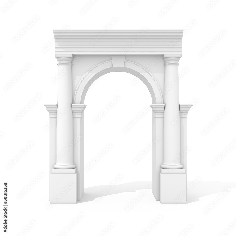 Arch with columns Stock Illustration | Adobe Stock