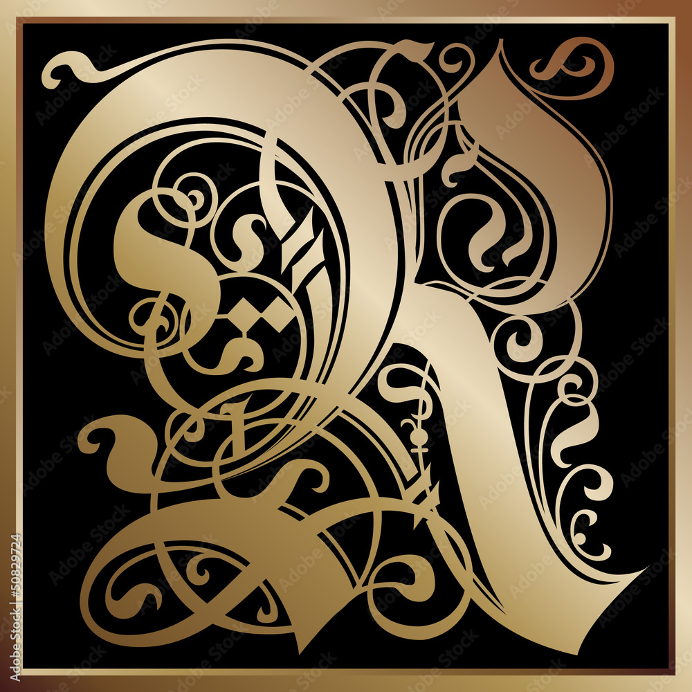 Initial R Stock-Vektorgrafik | Adobe Stock